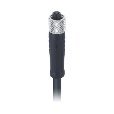 China Female M5 Circular Connector 1A 60V 3Pin 4Pin A Code IEC 61076-2-105 Standard for sale