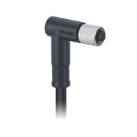 China Waterproof M5 Female Connector 4Pin Molded Right Angled Connector for sale
