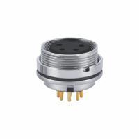 China M16 Female Panel Mount Connector 4 Pin PCB Contacts Front Fastened for sale