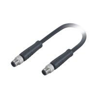 China IP67 M5 Circular Connector 4Pin Molded Male To Male Connector for sale