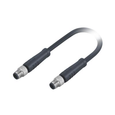 China IP67 M5 Circular Connector 4Pin Molded Male To Male Connector for sale