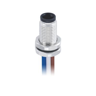 China 1A 60V M5 Circular Connector A Code 3Pin 4Pin Panel Mount Connector for sale
