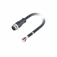 China Double Ended M16 3 Pin Connector A Code 1m Unshielded PVC PUR Male To Female Cable for sale