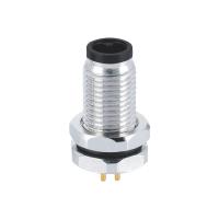 China High resistance M5 4 Pin Connector Panel Mount M5x0.5 screw With PCB Contacts for sale
