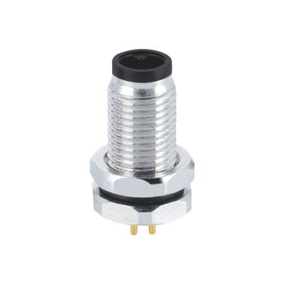 China High resistance M5 4 Pin Connector Panel Mount M5x0.5 screw With PCB Contacts for sale
