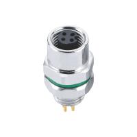 China High resistance M5 4 Pin Connector Panel Mount M5x0.5 screw With PCB Contacts for sale