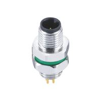 China High resistance M5 4 Pin Connector Panel Mount M5x0.5 screw With PCB Contacts for sale