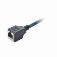 China Green PUR 5m Cat5e Patch Cable M2x0.4 Screw Rj45 Socket Cable for sale
