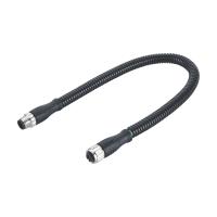 China Flexible Electrical Wire Harness Male To Female M12 Connecting Armoured Cable for sale