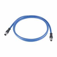 China 0.5A 50V Industrial Ethernet Cable M12 X Code Male To M12 A Code Male Cat 7 Cable for sale