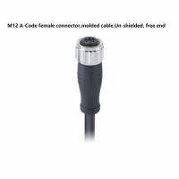 China PVC Jacket Sensor Actuator Cable Unshielded IEC 61076 2 101 With M12 Connector for sale