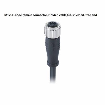 China PVC Jacket Sensor Actuator Cable Unshielded IEC 61076 2 101 With M12 Connector for sale