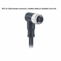China PVC Jacket Sensor Actuator Cable Unshielded IEC 61076 2 101 With M12 Connector for sale