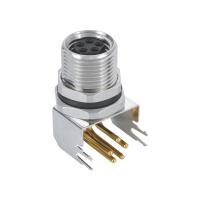 China Female M8 Cable Connector Panel PCB Contacts Shielded Connector for sale