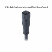 China 4A 250V Sensor Actuator Cable Unshielded Plastic free end M12 8 Pin Female Cable for sale