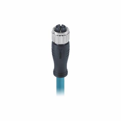 China Ethernet Female M12 Connector Cable Cat 6A SFTP EMI RFI Shielded Cable for sale