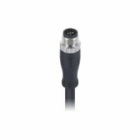 China 12A 63VAC Sensor Actuator Cable 4 Pin M12×1.0 Screw T Code Shielded For Robotics for sale
