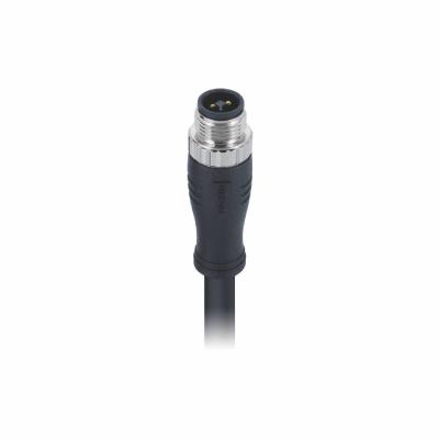China 12A 63VAC Sensor Actuator Cable 4 Pin M12×1.0 Screw T Code Shielded For Robotics for sale