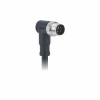 China 12A 63VAC Sensor Actuator Cable 4 Pin M12×1.0 Screw T Code Shielded For Robotics for sale