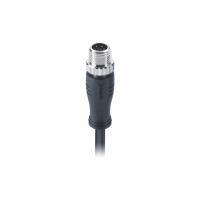 China 1m M12 5 Pin Shielded Cable 16A 690V AC  AWG 14 TPU Over Molding for sale
