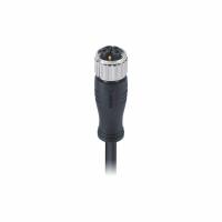 China 1m M12 5 Pin Shielded Cable 16A 690V AC  AWG 14 TPU Over Molding for sale
