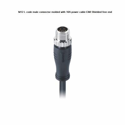 China 5M Sensor Actuator Cable 16A 690V AC M12 L Code 5 Pin Connector for sale