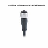 China Waterproof M12 A Coded 5 Pin Connector SUS 316 Stainless Steel Screw Free End for sale