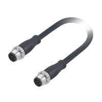 China 3Pin Unshielded Sensor Actuator Cable M12 A Code Male To Male Circular Connector for sale