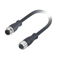 China 4A 60V Sensor Actuator Cable AWG 22 M12 A Code Male To Female 5Pin Connector for sale