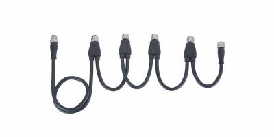 China A Coded Sensor Actuator Cable 1 Male To 5 Female M12 Splitter Cable for sale