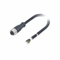 China M12 Circular Connector 4Pin Molded With PVC Power cable T connector for sale