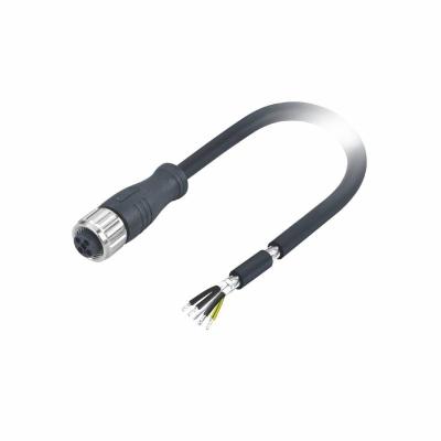 China M12 Circular Connector 4Pin Molded With PVC Power cable T connector for sale