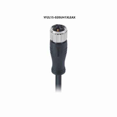 China Crimping Termination 2M Sensor Actuator Cable M12 L Code 5 Pin Female Connector for sale