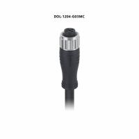 China Sensor Actuator M12 Female Cable 3m T Code 4Poles Female Connector Unshielded Free End for sale