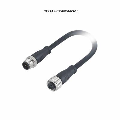 China Circular Connector M12 A Coded Cable Male To Female 5 Pin 60V 4A for sale
