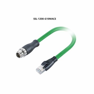 China X Coding M12 To Rj45 Ethernet Cable Cat 6A SFTP 26AWG For Profinet Ethernet for sale