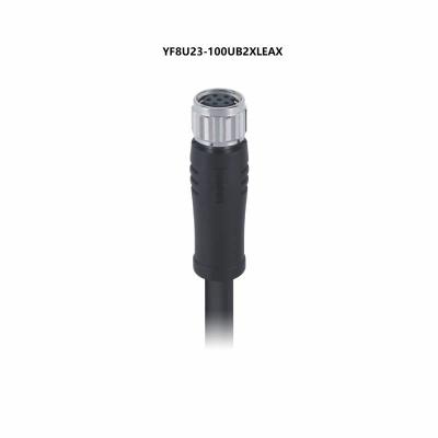 China M8 Female Sensor Actuator Cable 3Pin Shielded 3A Straight Connector for sale