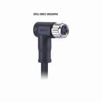 China Female M8 Sensor Cable 3 Pin Unshielded 100MΩ Nickel Plated Screw Nut for sale