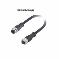 China EMI Shielded M12 Sensor Cable A Code Male To Female 8Pin Connector for sale