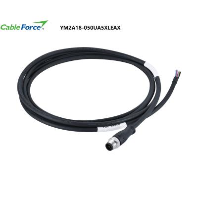 China Male M12 A Coded Cable Sensor Actuator 8pin Connectors 5m PUR Unshielded for sale