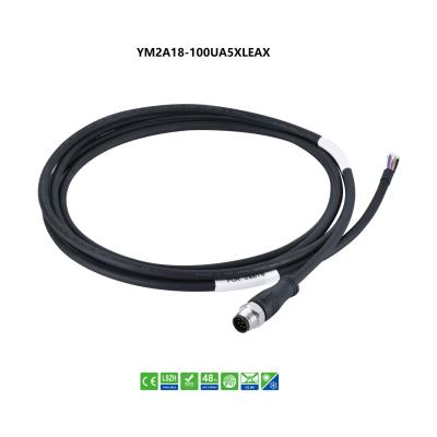 China PUR Sensor Actuator M12 A Coded Cable 8pin Connectors 10m Unshielded for sale