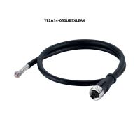 China Unshielded 5m 4Pin PUR Jacket Cable A Coded Female M12 Connector for sale