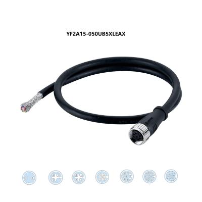 China 5m Unshielded M12 Power Cable A Coded Female 5 Pin For Sensor Actuator for sale