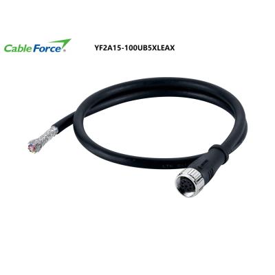 China Sensor Actuator M12 Power Cable A Coded Female 5 Pin 10m Unshielded for sale
