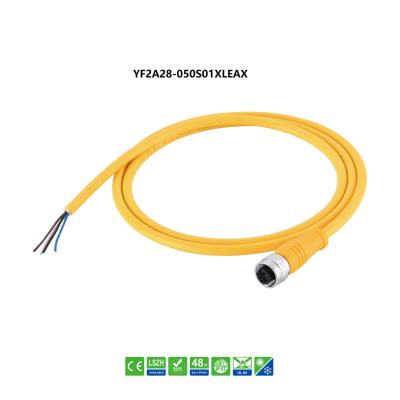 China M12 Female Connector Cable Sensor Actuator A Coded Female 5m Shielded Ip68 for sale
