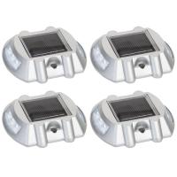 China Aluminum LED Solar Dock Stud Walkway Pathway Ground Step Marker Horseshoe-shaped Solar Road Stud for sale
