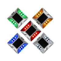 China Shenzhen UKEN Aluminum LED Blinking Reflector Floor Pavement Marker Light Cat Eye Tachas Reflectivas Solar Powered Road Stud for sale