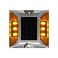 China Shenzhen UKEN Aluminum LED Blinking Reflector Floor Pavement Marker Light Cat Eye Tachas Reflectivas Solar Powered Road Stud for sale