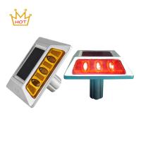 China Traffic Warning Aluminum LED Reflector Wireless Solar Road Marking Stud Cat Eye Reflective Pavement Marker Light for Highway for sale