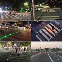 China Aluminum Solar Powered Driveway Cat Eye Reflector LED Road Marking Stud Traffic Safety Reflective Flashing Pavement Marker Light for sale